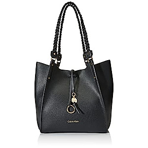 Calvin Klein Shelly Rocky Road Novelty Tote, Black/Gold