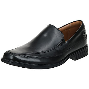 Clarks Men's Tilden Free Loafer, Black Leather, 12