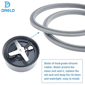 Gasket Rubber Seal Ring with Lip, Seal Rings Gaskets Replacement for Nutribullet 900 Series 600W and 900W (Pack of 4)