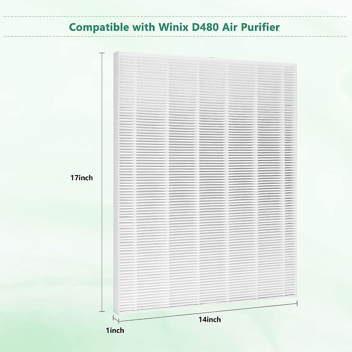 Nyingchi D480 Replacement Filter D4, Compatible with Winix D480 Air Purifier, D4 Filter,Part No. 1712-0100-00, Includes H13 Grade True HEPA and Activated Carbon Filters(2+8)