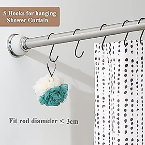 30 Pack ESFUN S Hooks Black Steel S Shaped Hooks for Hanging Pans Pots Plants Bags Towels Heavy Duty Kitchen Hooks Hanger, Large 3.7 inch