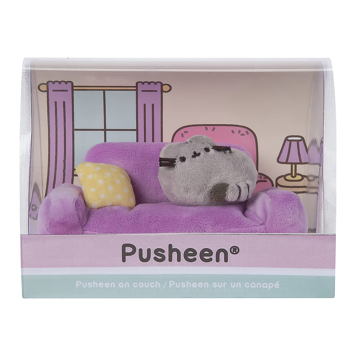 GUND Pusheen at Home with Pink Couch Plush Collector Set of 2