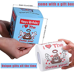 Anquan Happy 30th Birthday Toilet Paper Novelty Birthday Gifts Party Decorations Birthday Gag Gift ideal for Bday or Anniversary Celebration.