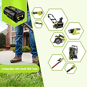 40V 6000mAh Replacement for Ryobi 40v Battery, Replacement for 6.0Ah 40v Ryobi Battery OP4015 OP4026 OP40201 OP40261 OP4030 OP4040 OP40401 OP4050 OP40501 OP40601 Fit for All Ryobi 40V HP Series Tools