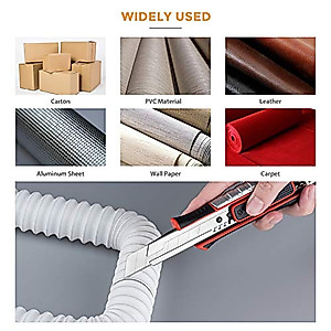 ORIENTOOLS Utility Knife Box Cutters Retractable 2-Pack Set, Snap Knife, Rust-proof Zinc Alloy Body for Heavy Duty Office, Home, Hobby for Cutting Boxes, Carpet, Rope