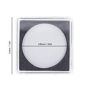 Yuecoom 10PCS 49mm Clear Coin Capsules, Silver Dollar Coin Holder, Coin Holders for Collectors, Plastic Coin Case with Adjustable Gasket Organizer Box for Morgan Silver Dollar