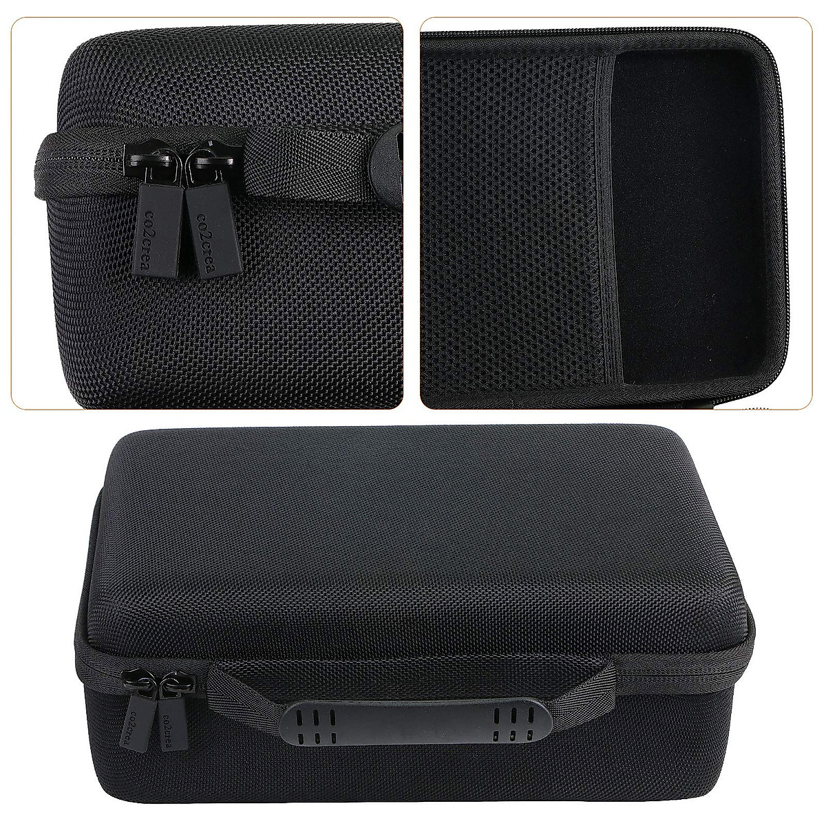 co2CREA Hard Carrying Case replacement for Zoom FOUR Bass Guitar Multi-Effects Processor Pedal (Zoom G1X B1X A1X FOUR Guitar Case, Black Case)