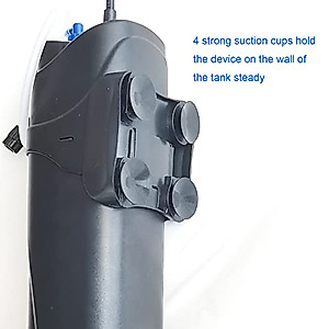 MUZIBAMA U-V Filter Green Water Killing Machine Pump for Up to 100 Gallon Aquarium Fish Tank Submersible Water Pump with Bubble Function 110V 9W 200GPH