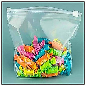 Extra Large Clear Plastic Bags with Reclosable Zippered Top, 16” X 18”, 3.5 Gallon Freezer and Pantry Slider Storage pouches for Home, Office, or Kitchen, Heavy Weight 3 Mil Thick, 50 Count