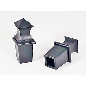 Retrospec Creations 25 Each Black1/2 OR 1-Inch Pyramid Top Fence Spire 1-32