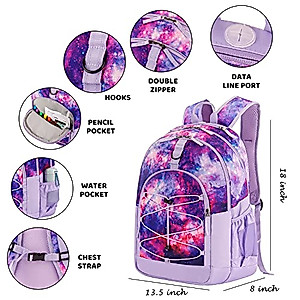 Choco Mocha 18inch Glaxay Backpack + Lunch Bag, Red