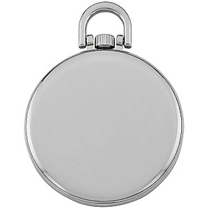 Gotham Men's Silver-Tone Slim Railroad 24 Hour Open Face Quartz Pocket Watch # GWC15029S