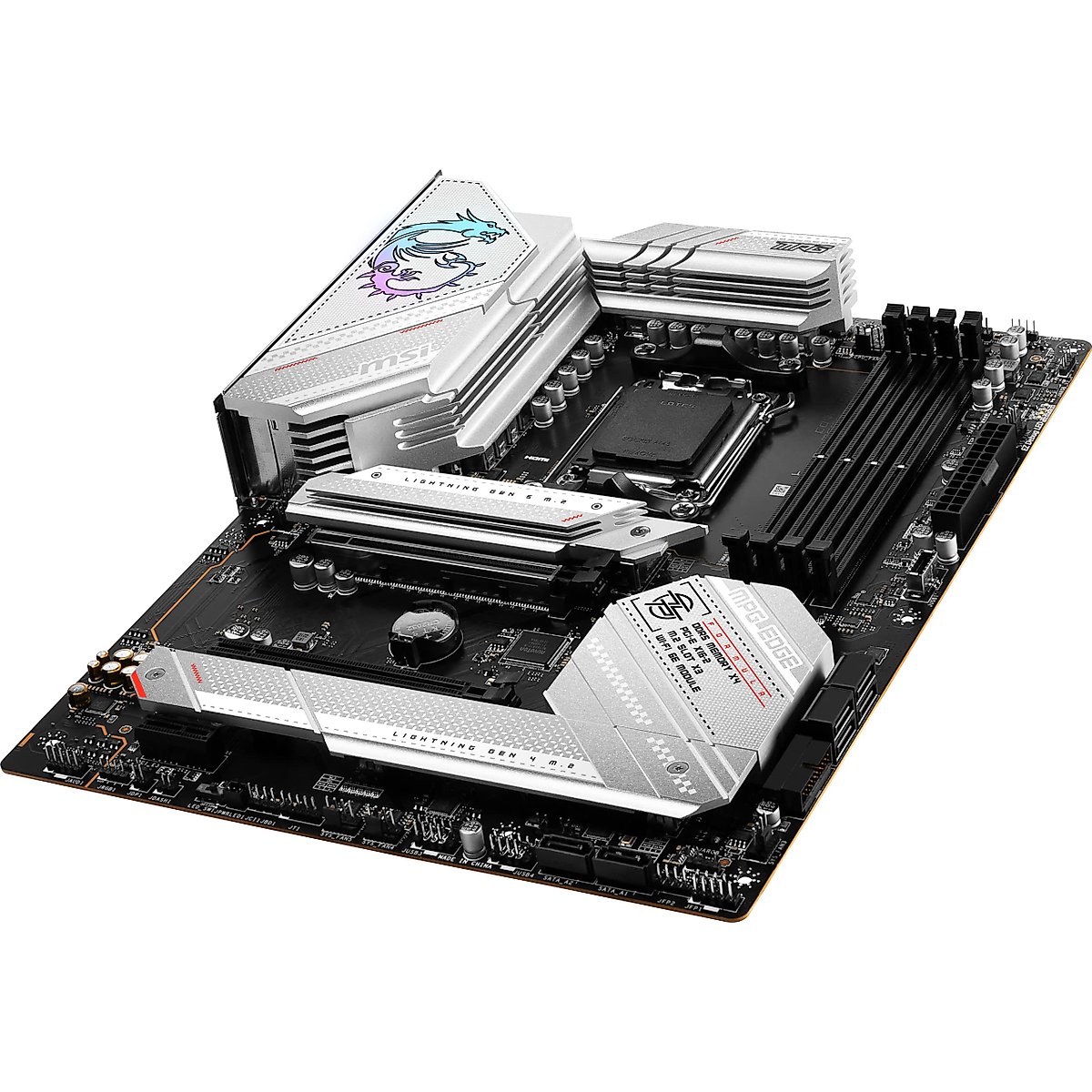 MSI MPG B650 Edge WiFi Gaming Motherboard (AMD Ryzen 9000/8000/7000 Series Processors, AM5, ATX, DDR5, PCIe 4.0, M.2, SATA 6Gb/s, USB 3.2 Gen 2, HDMI/DP, Wi-Fi 6E, Bluetooth 5.3, ATX)