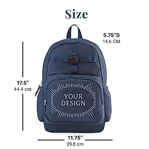 Let's Make Memories Navy Graphic Backpack - Personalized Back to School - Shark