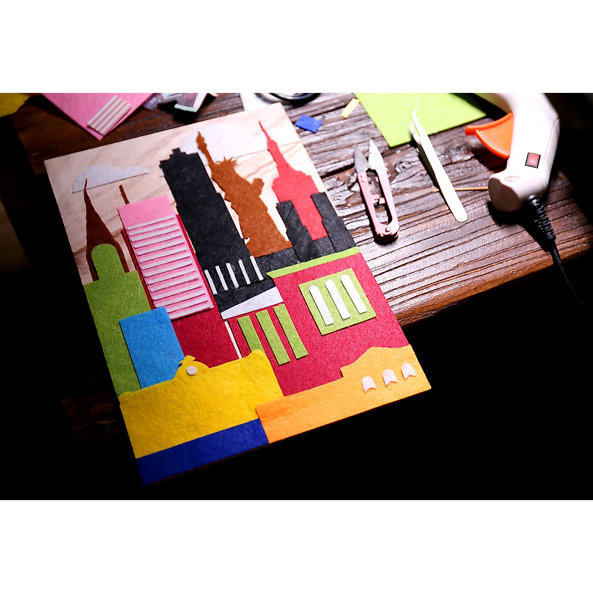 42PCS Colored Felt Fabric Sheets, 6 x 6 inches Macdori Craft Felt Squares for DIY Craft and Sewing Projects