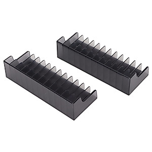 2 Pack Game Storage Bracket for Nintendo Switch Lite (Up to 24 CD Disc), Game Holder Rack Organizer for Gaming Blu-Ray Disks, Black