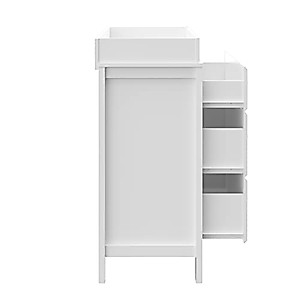 Stork Craft Carmel Chest with Changing, 3 Drawer with Topper, White