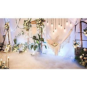 RISEON Handmade Boho Large Brazilian Macrame Fringe 2 Person Double Deluxe Hammock Swing Net Chair for Beach, Yard, Bedroom, Patio, Porch, Indoor, Outdoor, Wedding Decor 95" Lx 59" W