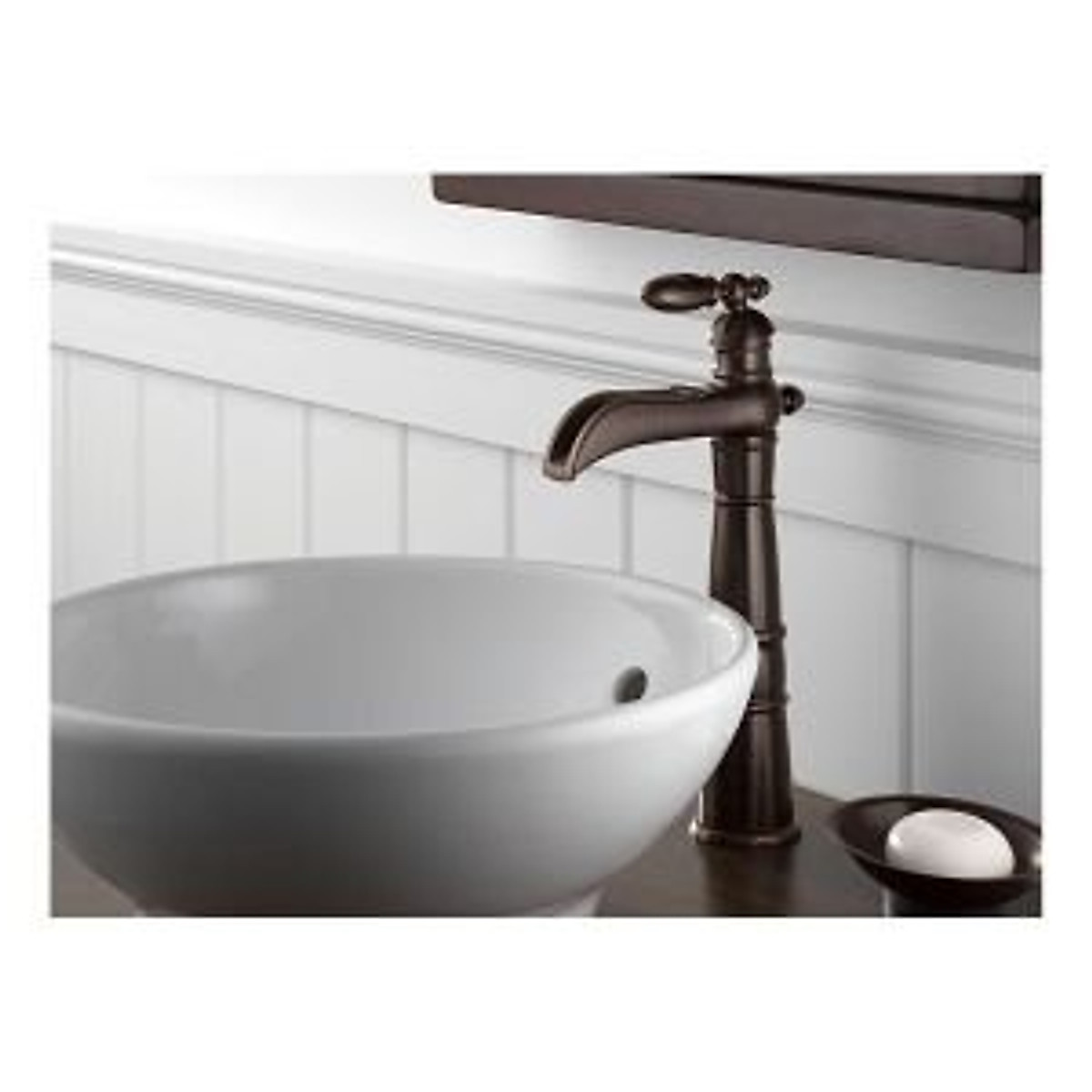 Delta Faucet Victorian Vessel Sink Faucet, Single Hole Bathroom Faucet, Single Handle Bathroom Faucet Chrome, Waterfall Faucet, Chrome 754LF