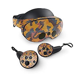 MightySkins Glossy Glitter Skin Compatible with Meta Quest Pro - Autumn Camouflage | Protective, Durable High-Gloss Glitter Finish | Easy to Apply, Remove, and Change Styles | Made in The USA