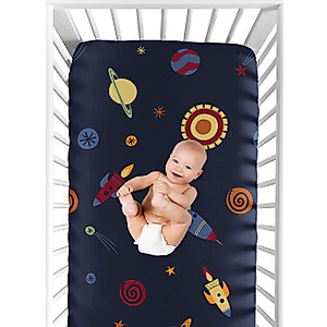 Fitted Crib Sheet for Space Galaxy Baby/Toddler Bedding Set Collection - Galactic Print