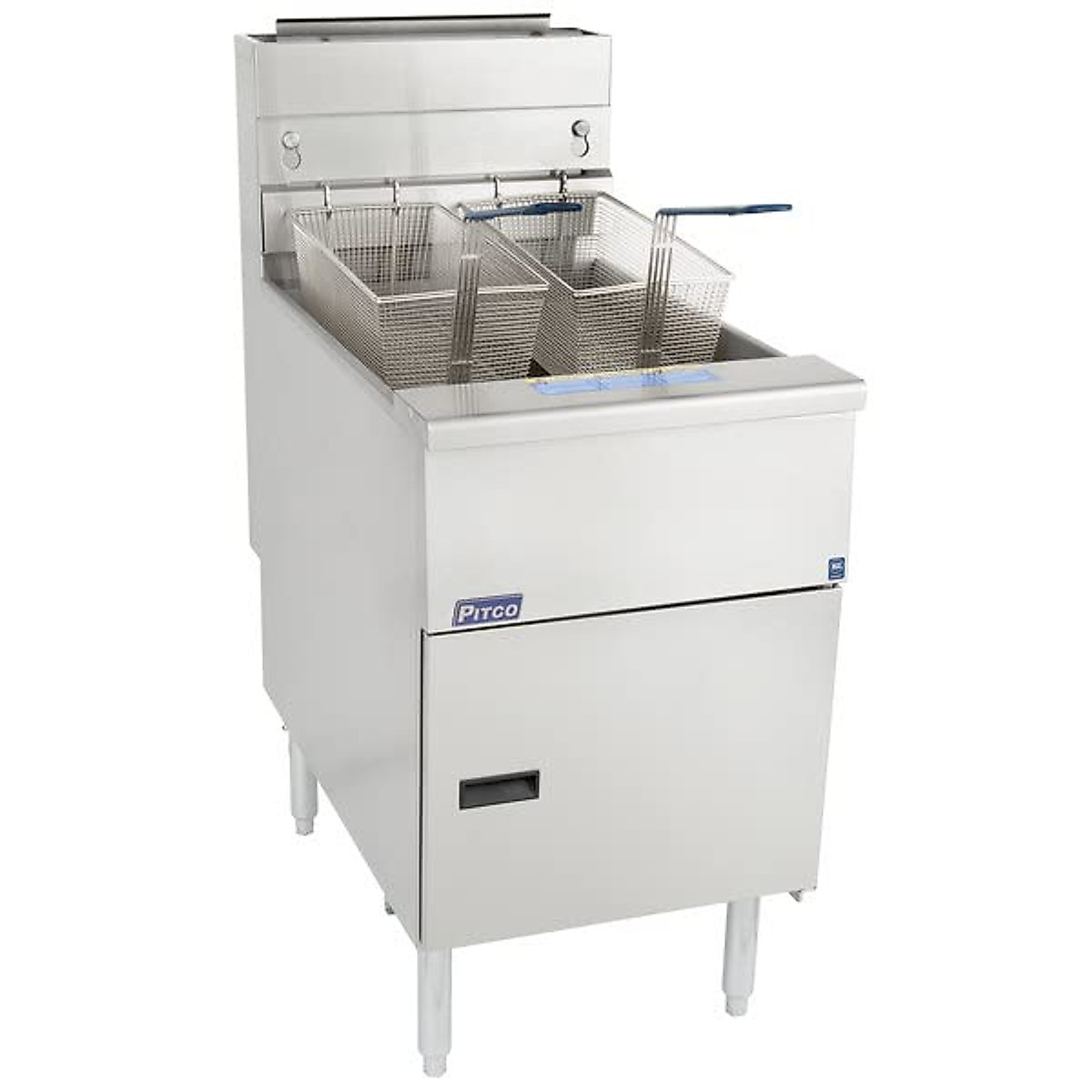 Pitco SG18-S 75 lb. Stainless Steel Floor Fryer (SG18-S 75 lb)
