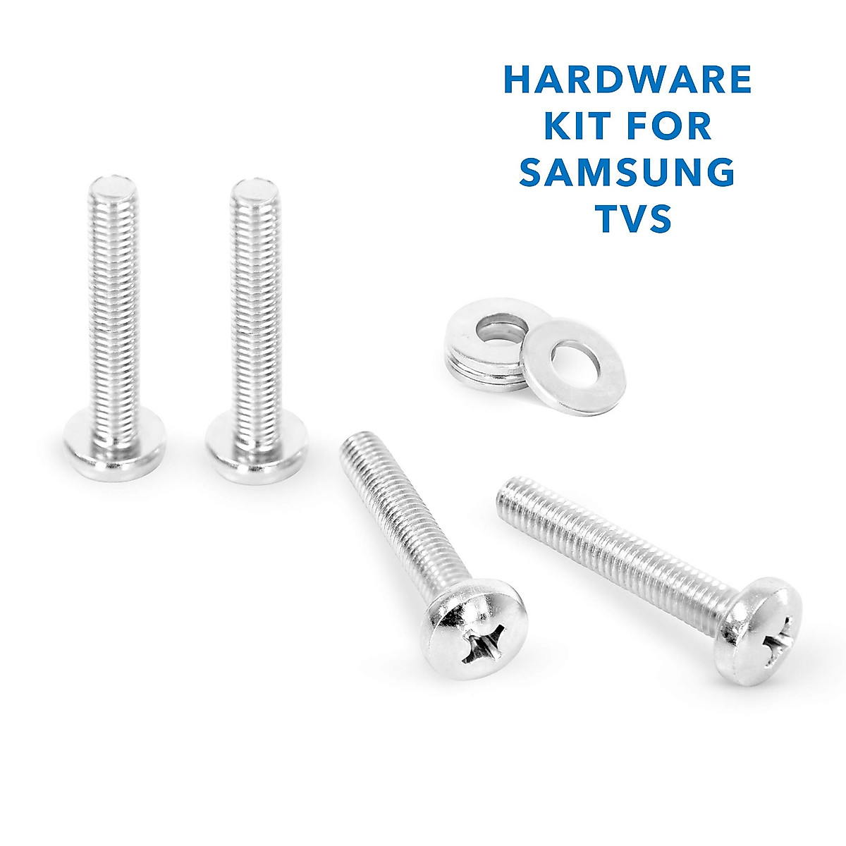 MOUNT-IT! M8 Screws for Samsung TV [M8 x 45mm, Pitch 1.25mm] Stainless Solid Steel Screw Bolts for Wall Mounting | Samsung 7, 8 9 Series Compatible (Silver)