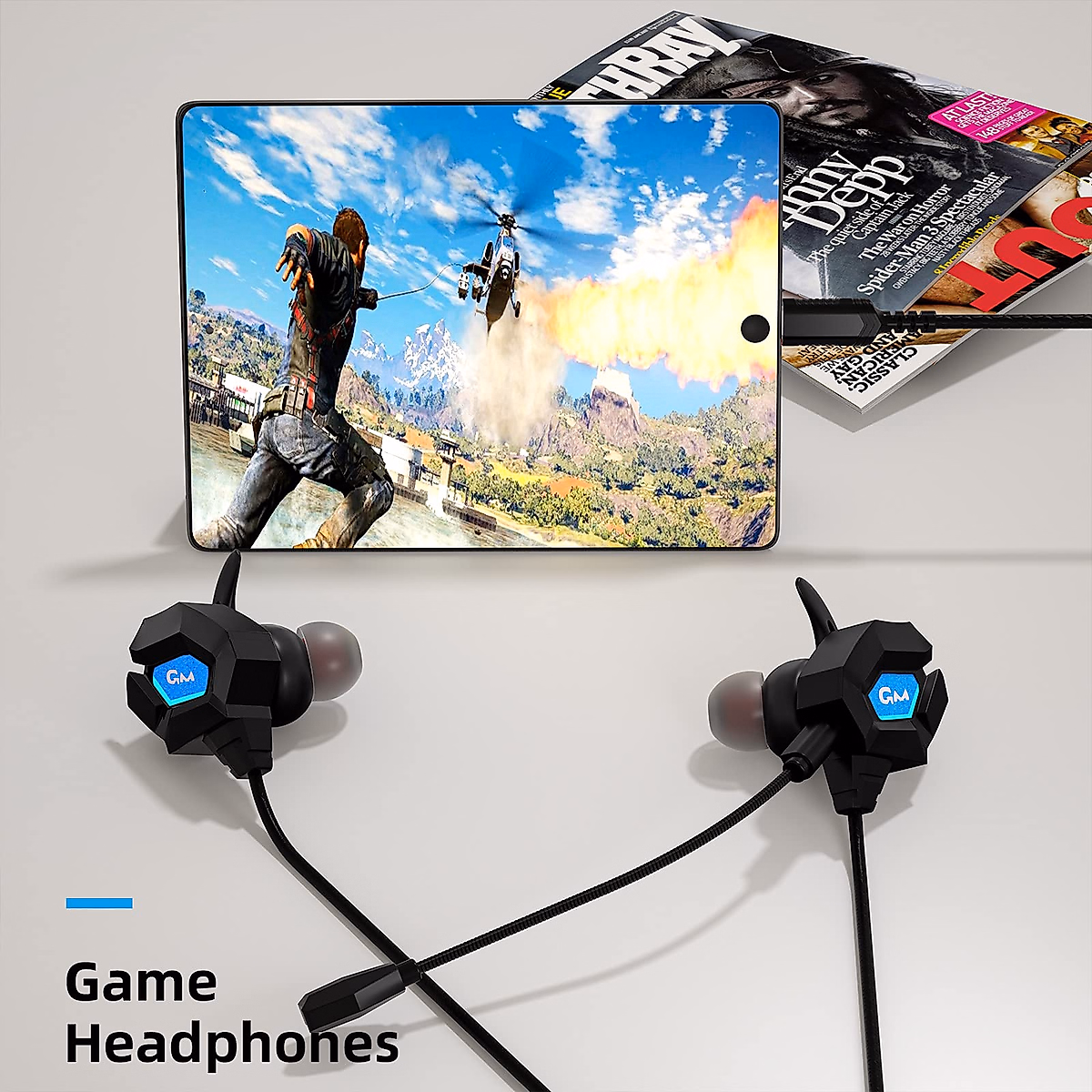 ACAGET Gaming Earbuds, USB C Headphones Wired in Ear Game Headset