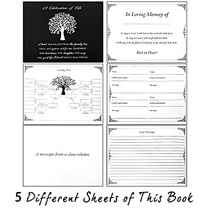 Funeral Guest Book Memorial Guest Book for Funeral 80 Pages Funeral Sign-in Book - A Celebration of Life