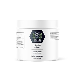 Generic Bulk Essentials L-Lysine Cat Supplement - Feline L-Lysine Supplement - Formulated for Cats - 125g - 250 servings, white