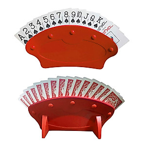 XGATML a mcyiqihai SanRocFun Playing Card Holders Plastic Hands Free Standing Plastic Playing Card Holder 4 Pack