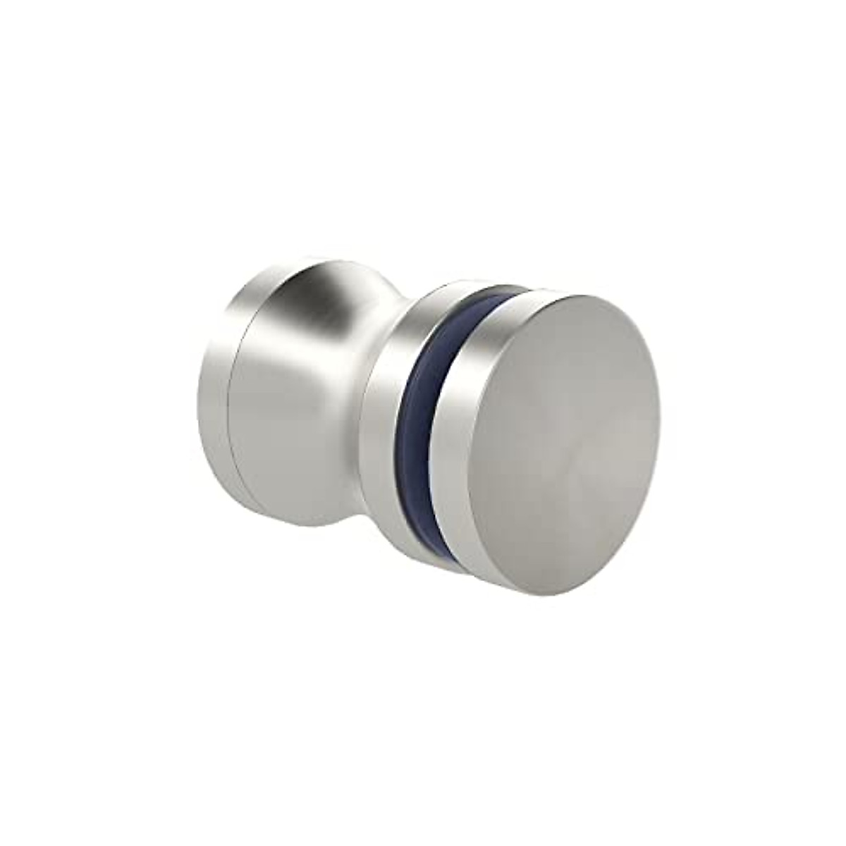 CKB Bathroom Shower Glass Round Single Sided Door Knob Brushed Nickel with Solid 304 Stainless Steel Door Handle Pull for Bathroom Lock Hardware