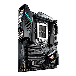 ASUS ROG STRIX X399-E GAMING AMD Ryzen Threadripper TR4 DDR4 M.2 U.2 X399 EATX HEDT Motherboard with onboard 802.11AC WiFi, USB 3.1 Gen2, and AURA Sync RGB Lighting