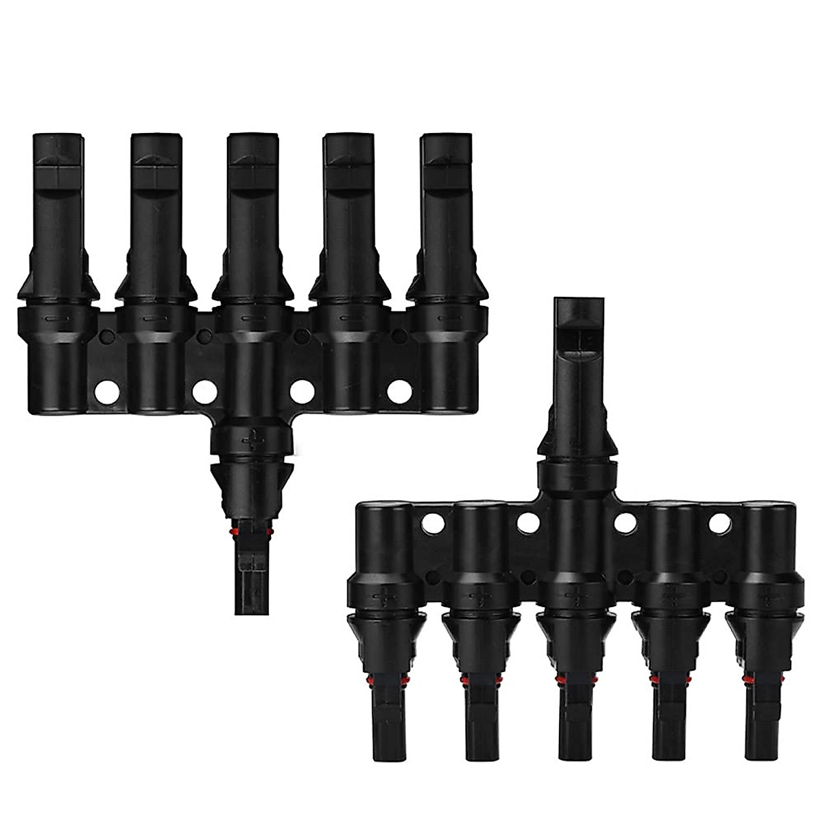 BAYM Solar Panel T Branch 5 to 1 5M/F + 5F/M Cable Connector Solar Wire Connector T-Type T5 Coupler Combiner(1 Pair)