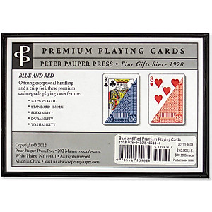 PETER PAUPER PRESS 100% Plastic Playing Cards Value Pack (4 Decks)