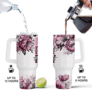 Fancyfams - Christian Gifts for Women Faith, 40 oz Tumbler Travel Mug - Birthday & Religious Gifts, Inspirational Best Friend Tumbler (Pray - 40oz)