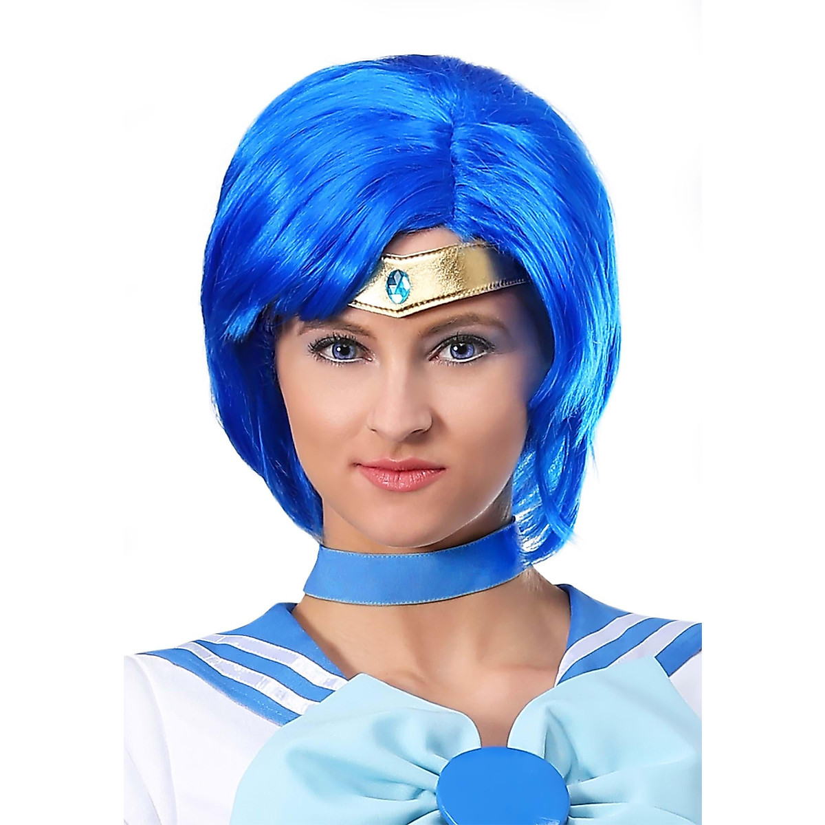 Fun Costumes Sailor Moon Sailor Mercury Wig for Adults Standard