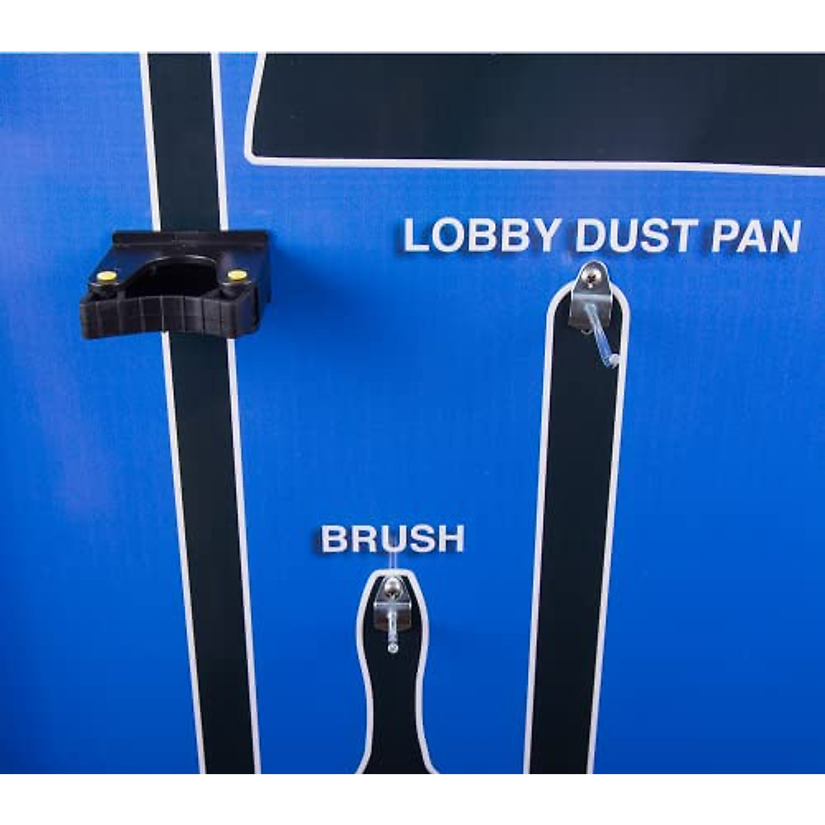 5S Housekeeping Shadow Board Broom Station Gray/Orange (with Broom Kit)