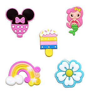20PCS Lovely Shoe Charms for Croc slipper, PVC Charms for Kids Girls Womens Clog Shoes Decorations Charms Summer Birthday Gift