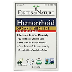 FORCES OF NATURE Organic Hemorrhoid Control Extra Strength, 0.37 OZ