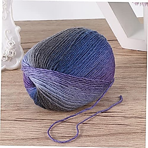 CRAFTHROU 1 Roll Self Striping Crochet Yarn Wool Rainbow Yarn Crochet Line Wool Yarn Knitting Yarn Material Crochet Scarf Line Gradient Colorful Yarn Scarf Thread to Weave Crochet Thread