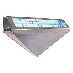 Gardner WS-95 Wall Sconce Fly Light Trap Lamp – Powerful Shatterproof UV Light - Hides Captured Flies, Mosquitoes, Other Insects – Kitchens, Restaurants, and Other Work Spaces (Stainless Steel)