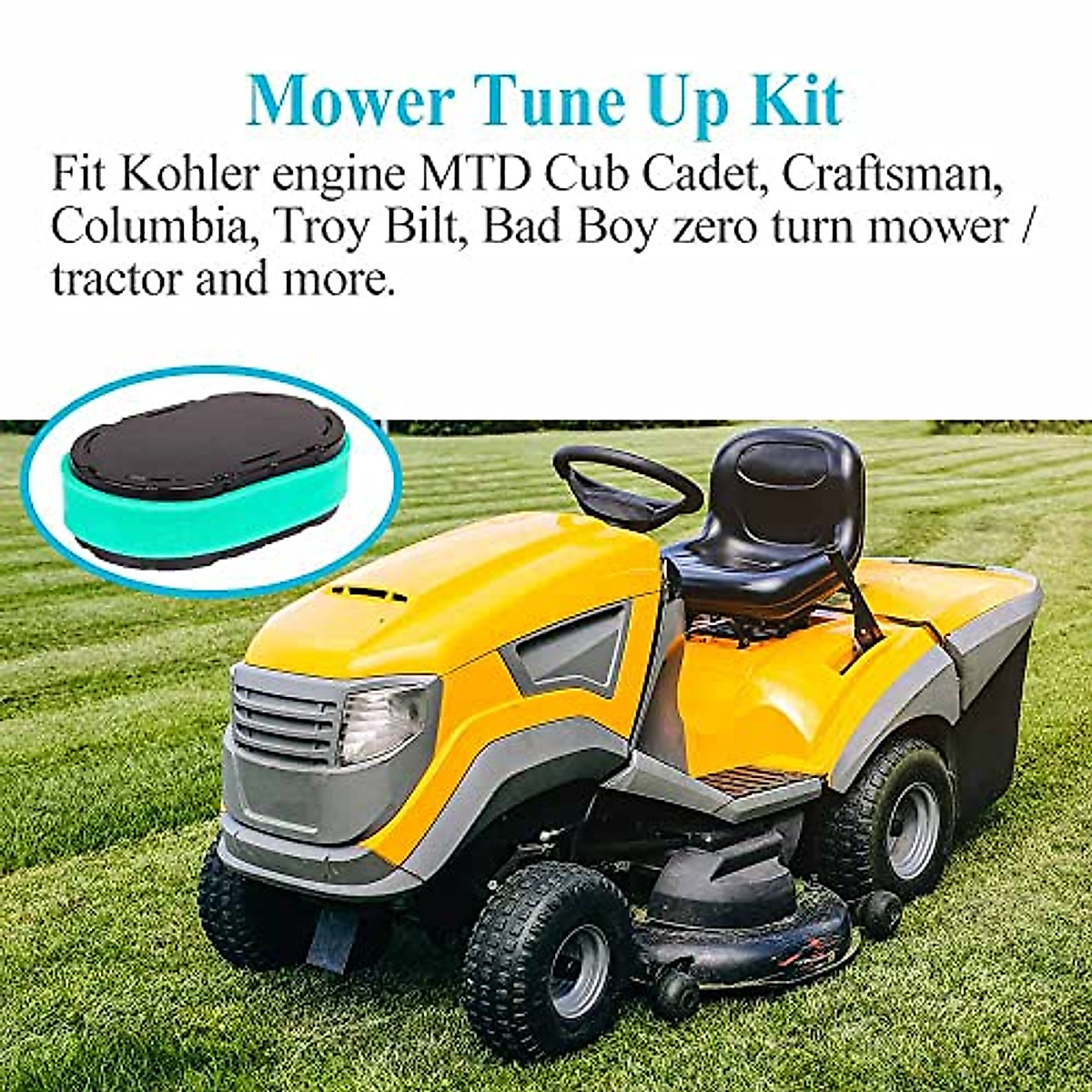 HOODELL KH-32-883-09-S1 Air Filter Fit Kohler KT745 KT740 KT735 KT730 KT725 KT715 Engine Cub Cadet XT1 XT2 Lawn Mower, Premium 32 083 09-S Air Filter