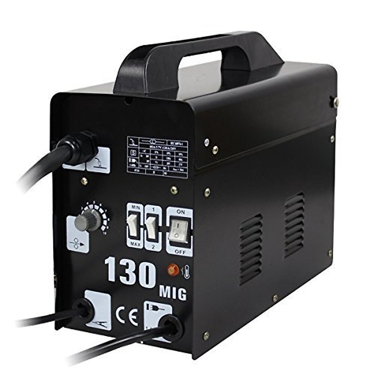 SUPER DEAL PRO Commercial MIG 130 AC Flux Core Wire Automatic Feed Welder Welding Machine w/Free Mask 110V