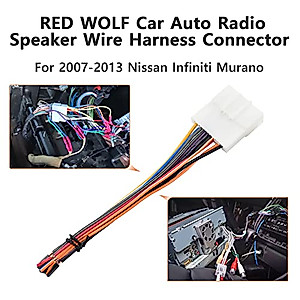 RED WOLF Aftermarket Radio Stereo Wire Harness Radio Antenna Adapter Fit Nissan Frontier/Pathfinder/Titan 2008-2020, Infinit QX60/G37 2010-2014