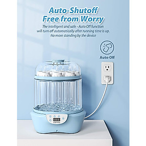 Baby Bottle Warmer and Dryer, Elechomes Electric Steam Warmer, Up to 10 Bottles, Super Large Capacity 600W Fast Bottle Warmer with LED Display, Auto Shut Off, BPA-Free