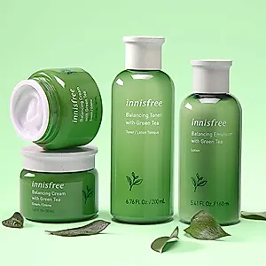 innisfree Green Tea Moisture Balancing Emulsion Hydrating Face Moisturizer, 160 mL/ 5.41 Fl oz