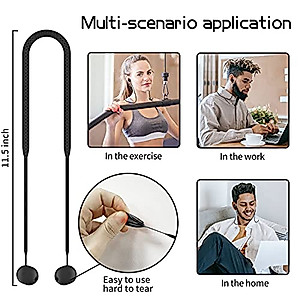 SUIHUOJI for Beats Studio Buds Strap, Soft Silicone Special Anti-Skid Design Sports Anti Lost Strap Lanyard Accessories Compatible with Beats Studio Buds Earbuds Neck Rope Cord(Black)