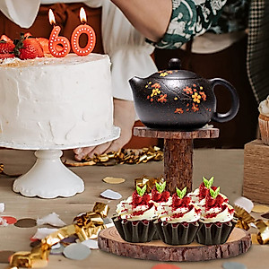 NOLITOY Tiered Tray Tiered Tray Tiered Tray Wooden Cupcake Holder 2 Tiered Cake Stand Rustic Cake Holder Stand Wedding Cupcake Stand Holder for Weddings Wedding Decor Wedding Decor Wedding Decor