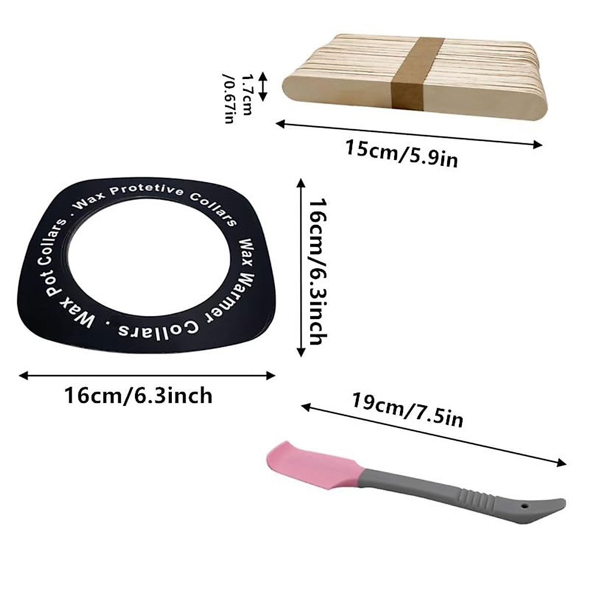 Single Pot Wax Warmer, Professional Electric Wax Heater Machine Facial Skin SPA Equipment with Adjustable Temperature Set, 100 Wax Sticks & 20 Collars & 1 Scraper